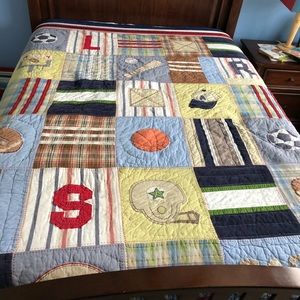 Pottery Barn Kids | Bedding | Pottery Barn Sports Quilt | Poshmark